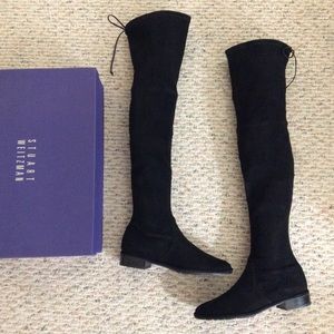 Stuart Weitzman | Shoes | Stuart Weitzman Black Suede Lowland Otk Boots | Poshmark
